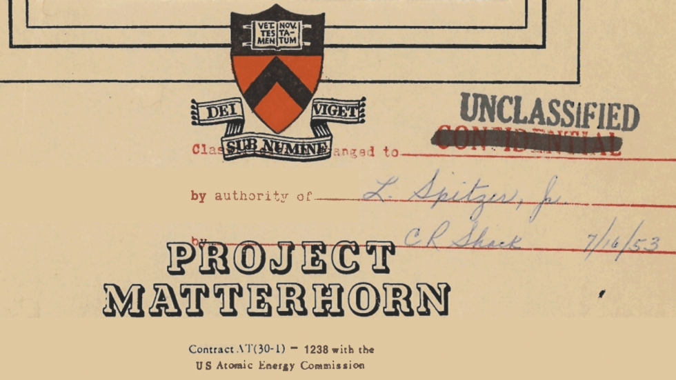 Project Matterhorn | Nuclear Princeton